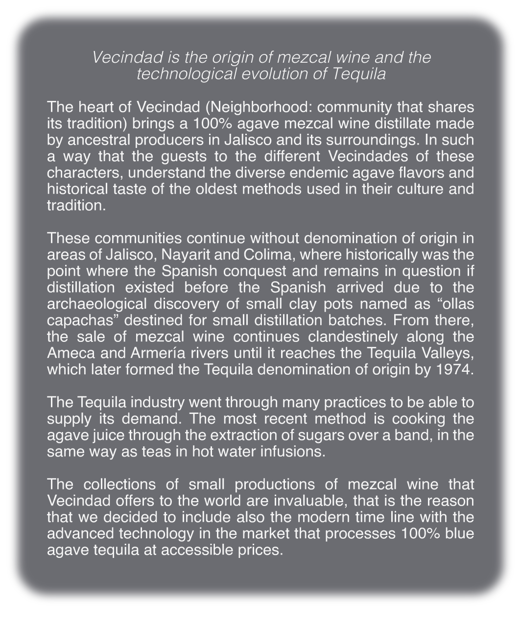 About Us – Vecindad Spirits